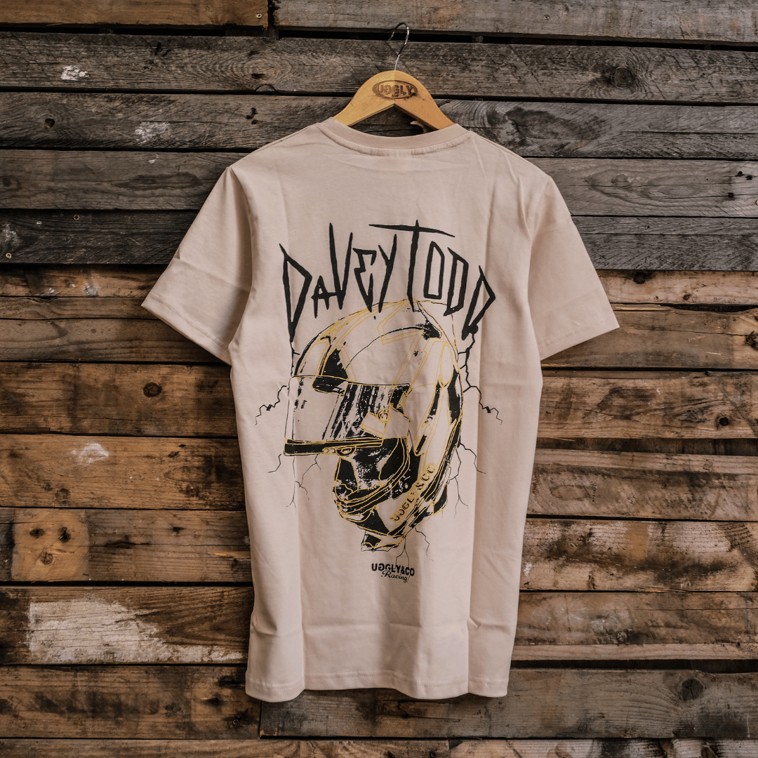 Davey Todd ‘Lightning Bolt’ Beige Tee – Uggly and Co