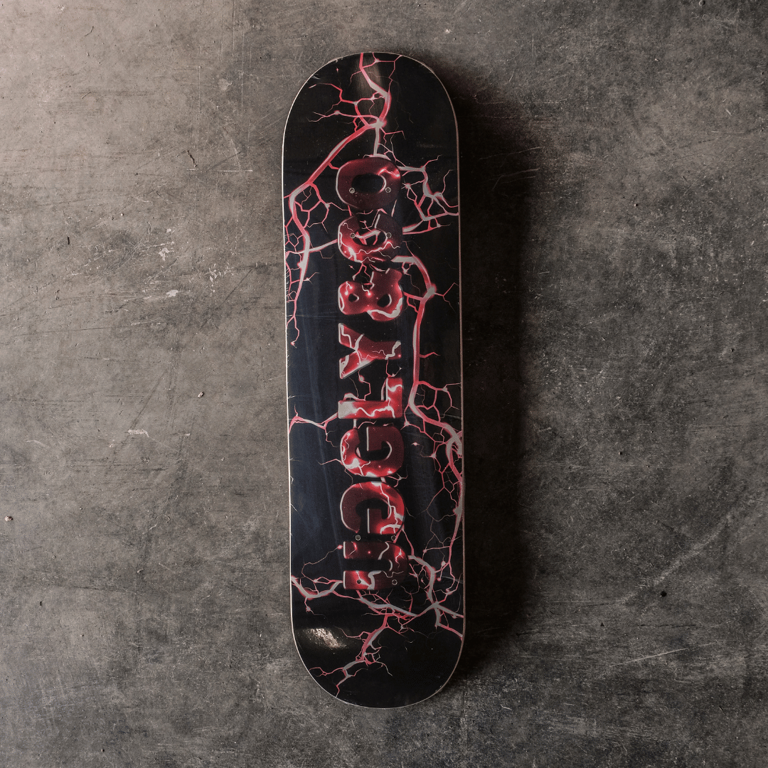 Red Lightning Skateboard Deck – Uggly and Co